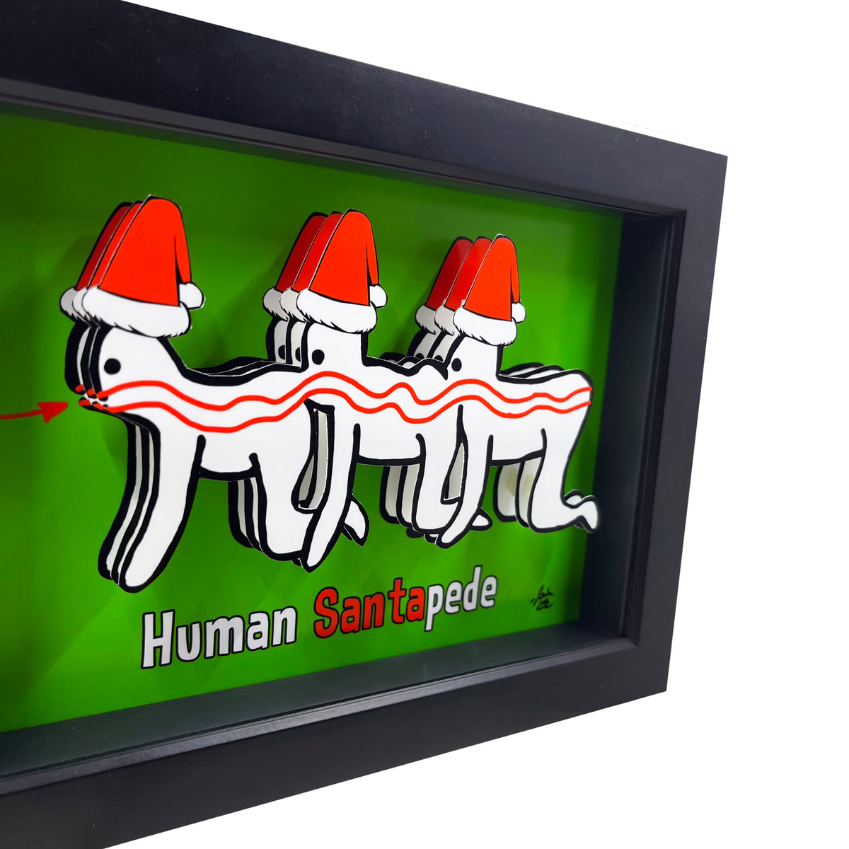Human Santapede 3D Art - Christmas Horror Movie | Framed – PopsicArt