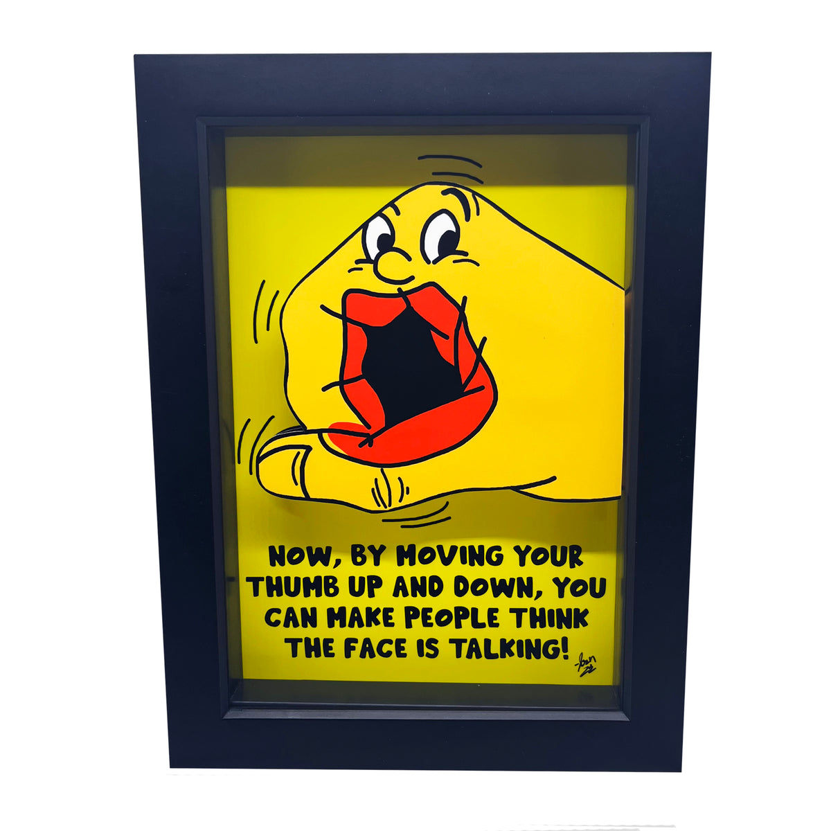 Hand Face 3D Art - Talking Hand Trick | Framed Decor – PopsicArt