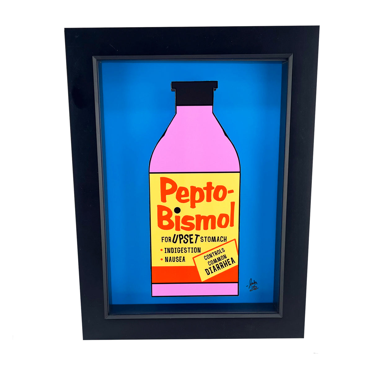 Pepto Bismol 3D Art - Vintage 1950s Bottle | Framed – PopsicArt