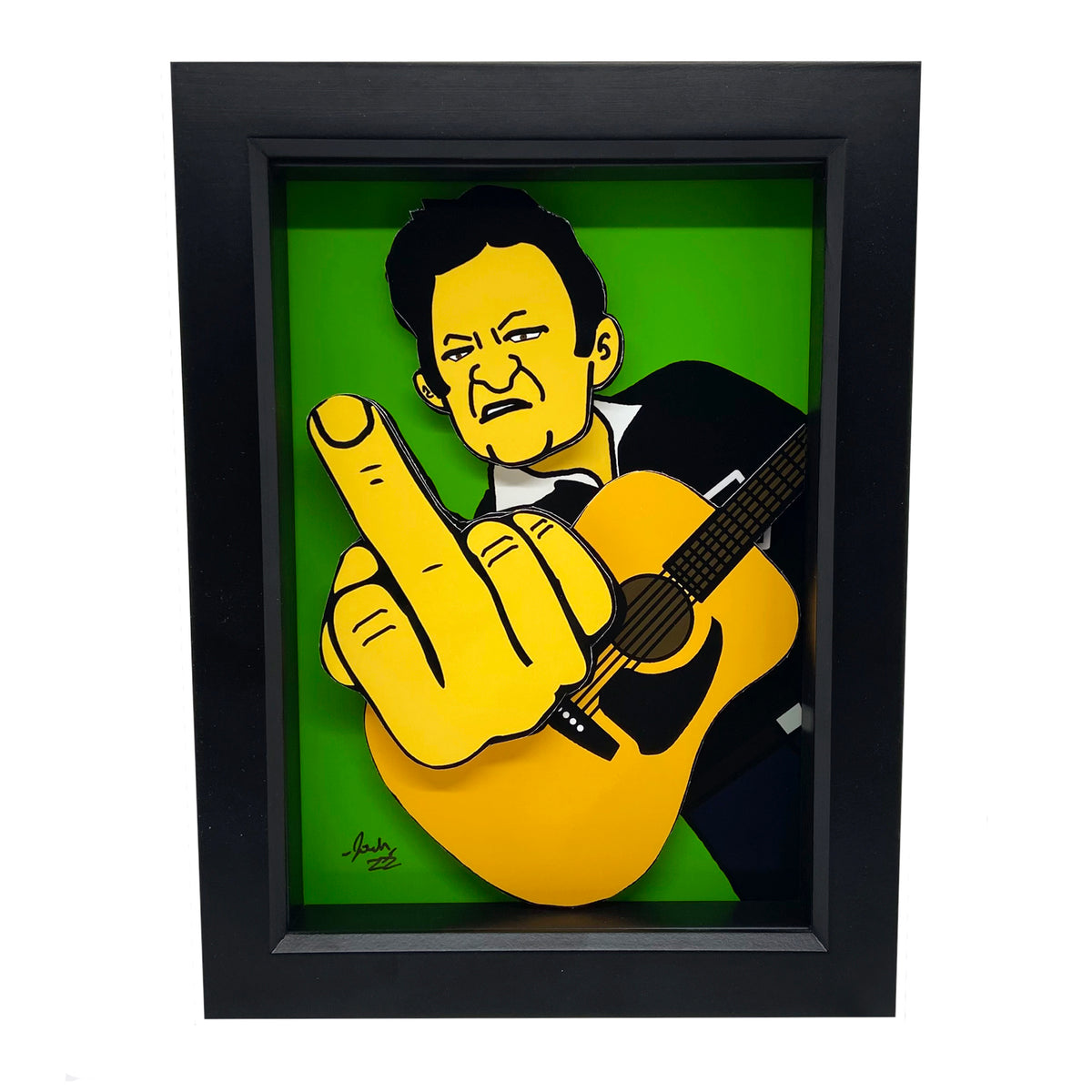 Johnny Cash Middle Finger Stencil