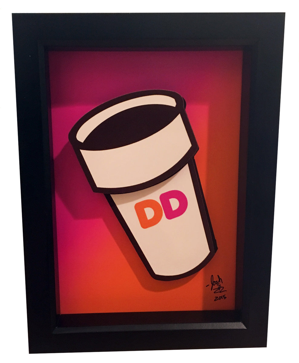 Dunkin Donuts 3D Art - Coffee Cup Logo | Framed Decor – PopsicArt