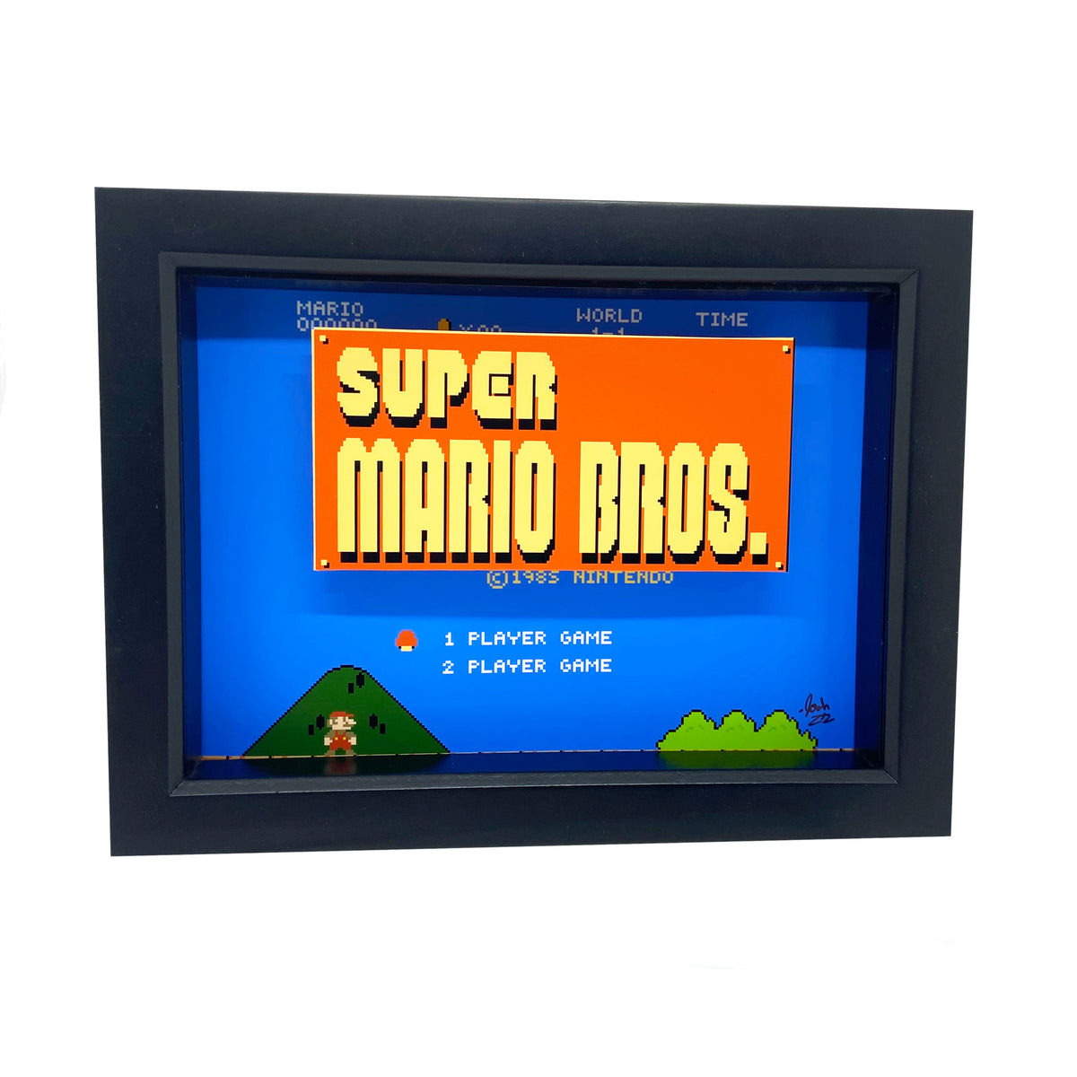 Super Mario Bros Title Screen 3D Art – PopsicArt
